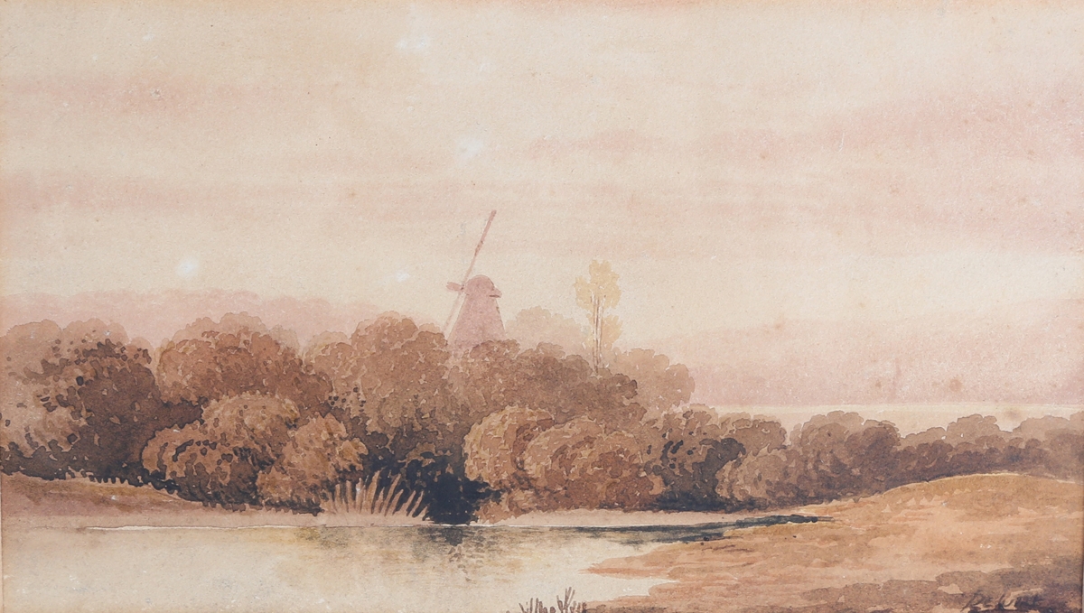 Peter de Wint | Landscape with River and Windmill | MutualArt