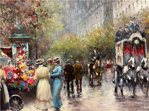 Johnny Gaston | Parisian Street Scene | MutualArt