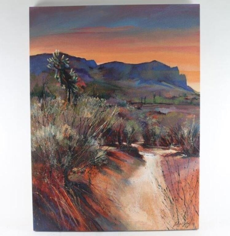 Carlos Lopez | Depicting Arizona sunset and landscape | MutualArt
