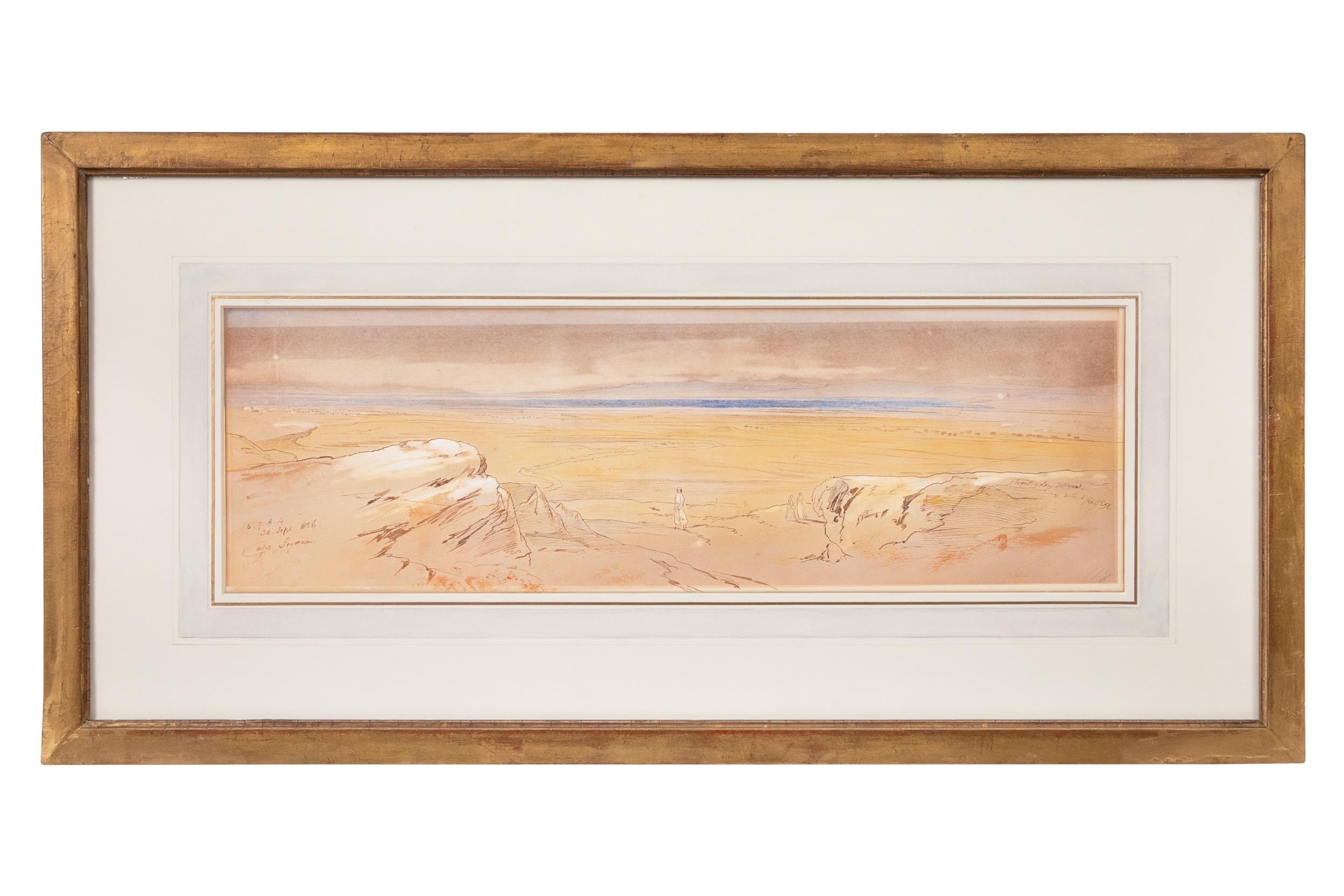 Edward Lear | The Gorge at Suk Wady Barada, Lebanon (1858) | MutualArt