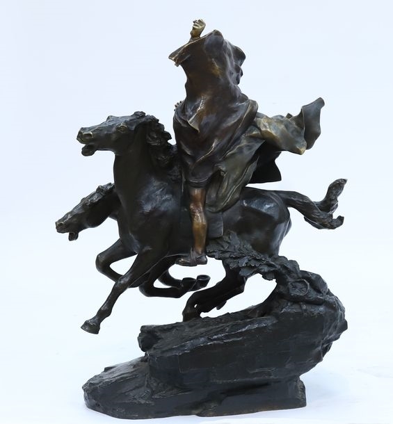 Georges Colin | FAUST AND MEPHISTOPHELES ON HORSE | MutualArt