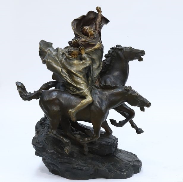 Georges Colin | FAUST AND MEPHISTOPHELES ON HORSE | MutualArt