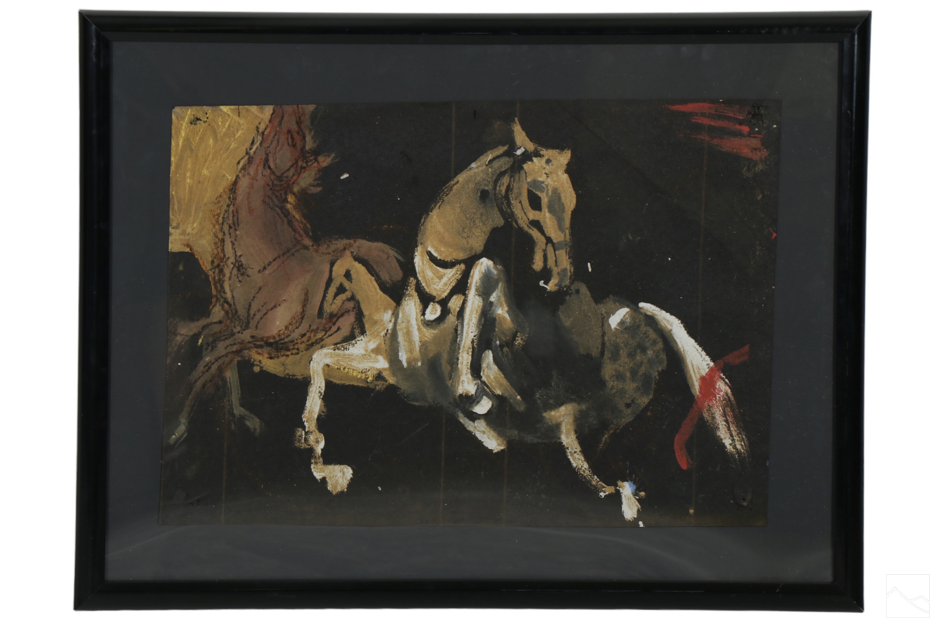 Placht Otto | Otto Placht b.1962 Modern Abstract Horses Painting (1962 ...