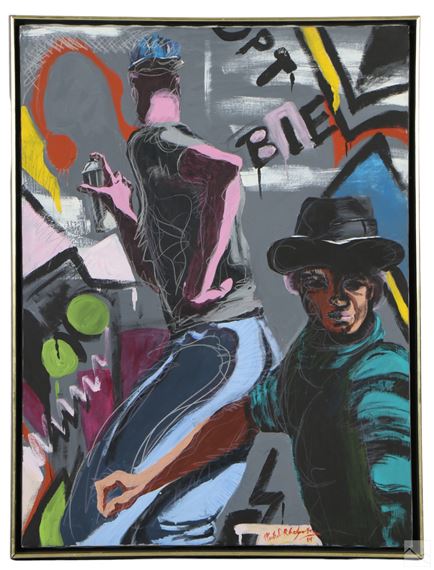 Michael Rodriguez | Michael Rodriguez b.1964 Urban Outsider Painting ...