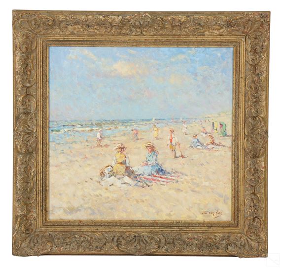 Niek van der Plas | Niek Van Der Plas b.1954 Beach Landscape Painting ...