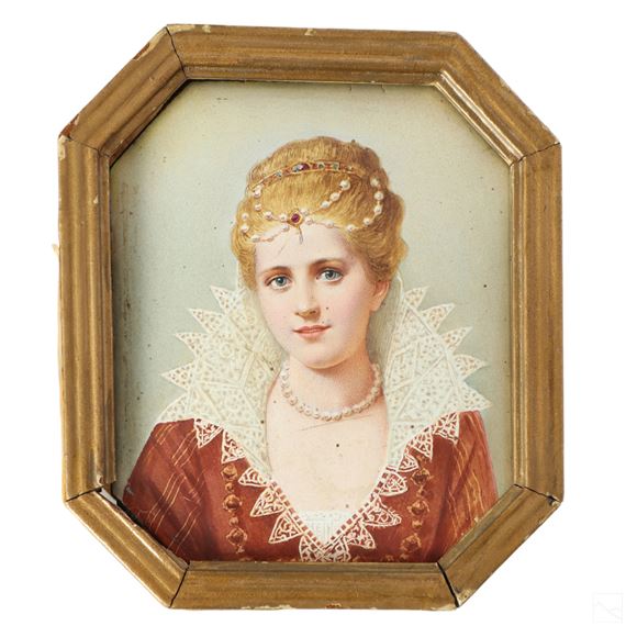 German School, 19th Century | 19C German Antique Enamel Copper Portrait ...