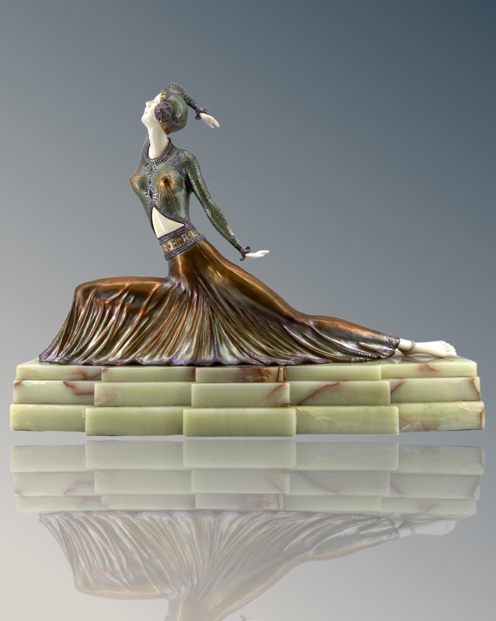 Vaslav Nijinsky | Signed Demetre Chiparus Chryselephantine Clara Ballerina Sculpture | MutualArt
