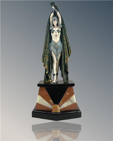 Demétre H. Chiparus | Signed Demetre Chiparus Chryselephantine Antinea ...