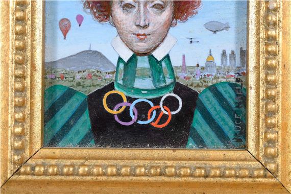 Bruce Hafley | Figure with Olympic Rings | MutualArt