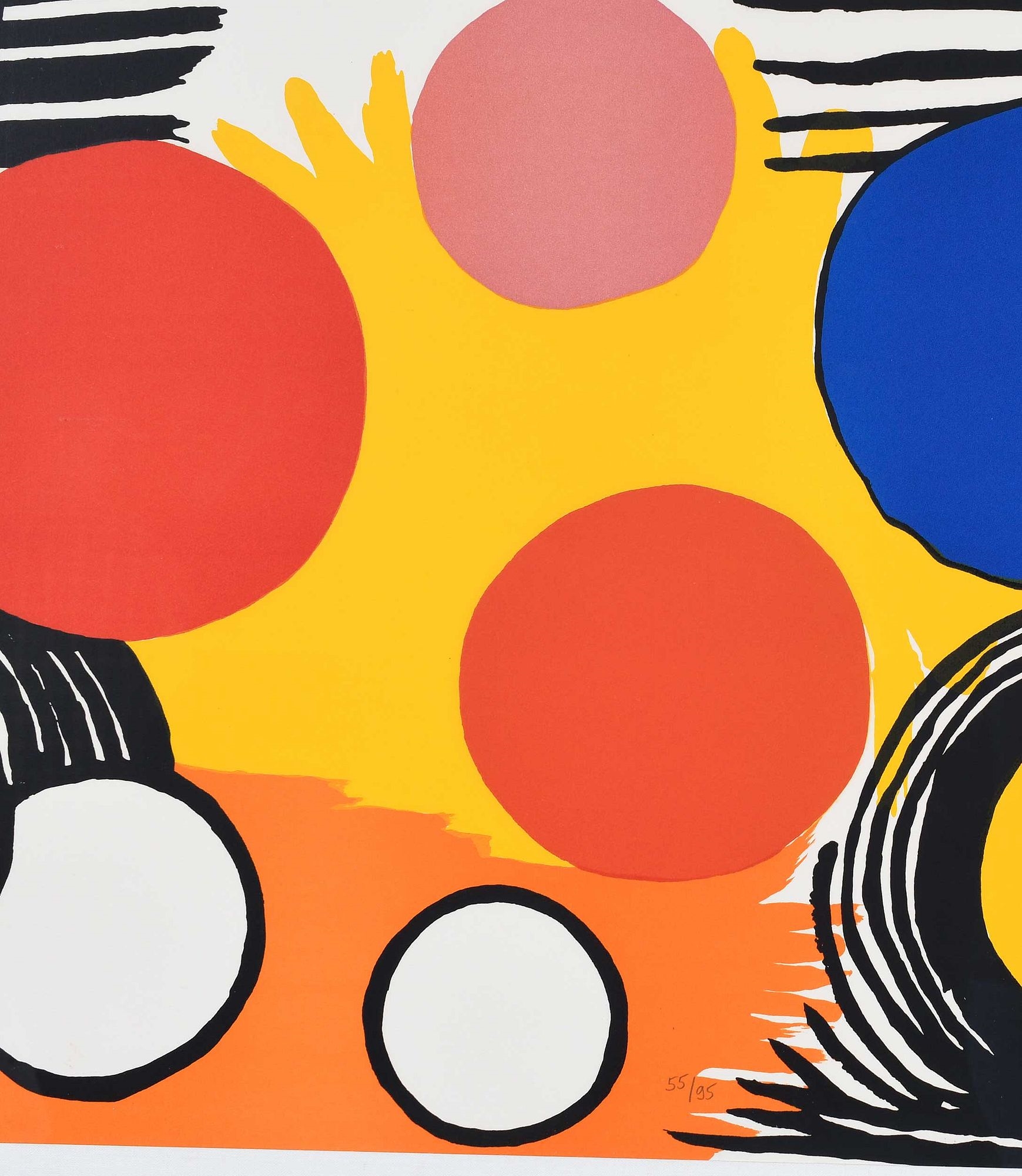 Alexander Calder | Composition with Circles and Stripes (1964) | MutualArt