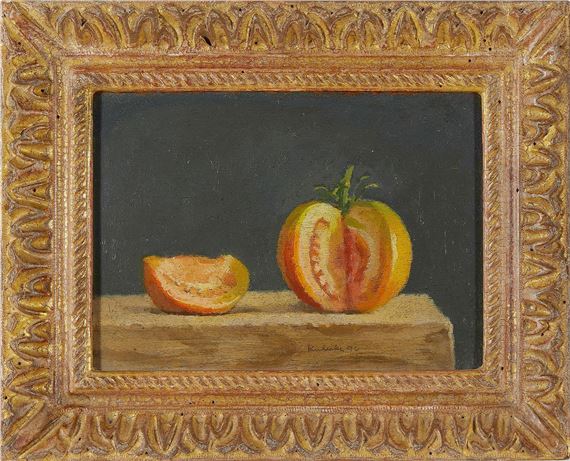 Robert Kulicke | RED-GREEN TOMATO, WEDGE REMOVED AND ALONGSIDE ON A ...