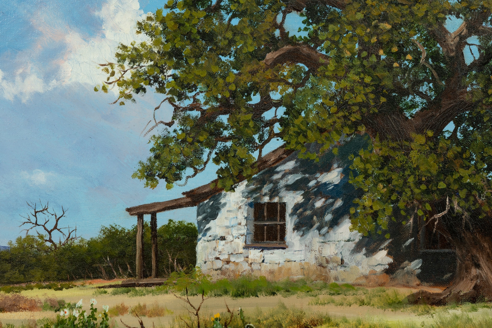 W.A. Slaughter | Barn and Bluebonnets | MutualArt