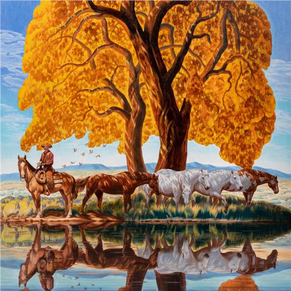 Bryan Haynes | Watering the Remuda | MutualArt