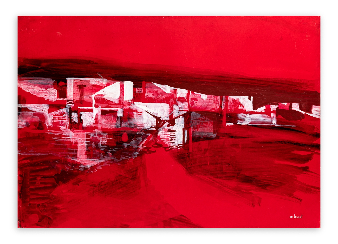 Mario Bardi | Paesaggio siciliano rosso (1970) | MutualArt