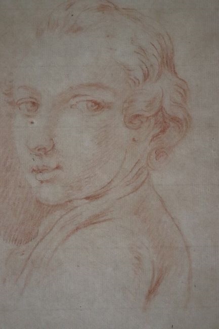 Jean-Marc Nattier | Portrait de jeune homme Sanguine sur papier | MutualArt
