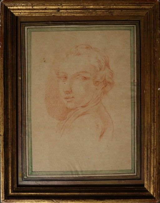 Nattier Jean-Marc | Portrait de jeune homme Sanguine sur papier ...