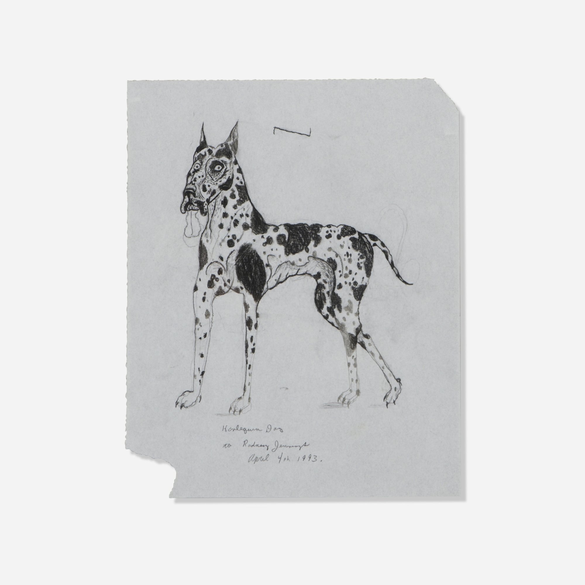 Tony Fitzpatrick | Harlequin Dog (1993) | MutualArt