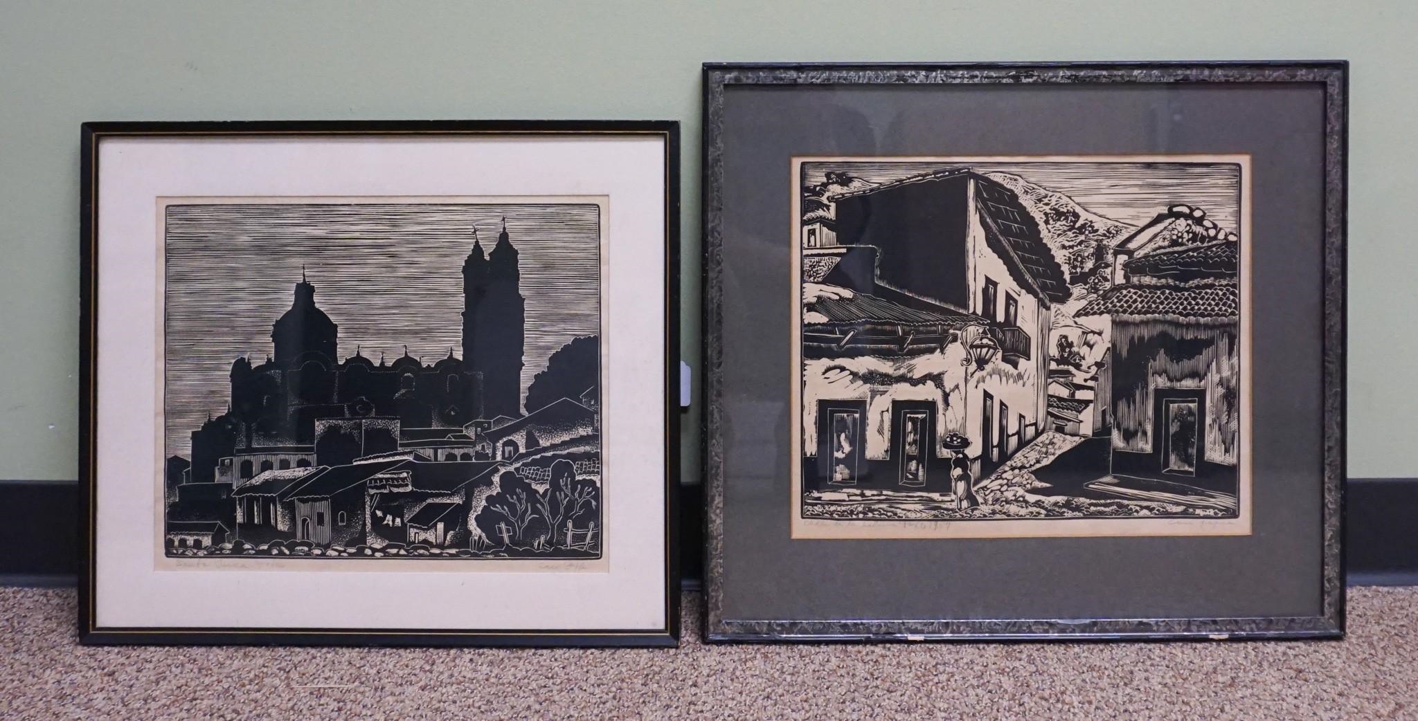 Carl Pappe | Woodcut Prints of Taxco (1957) | MutualArt