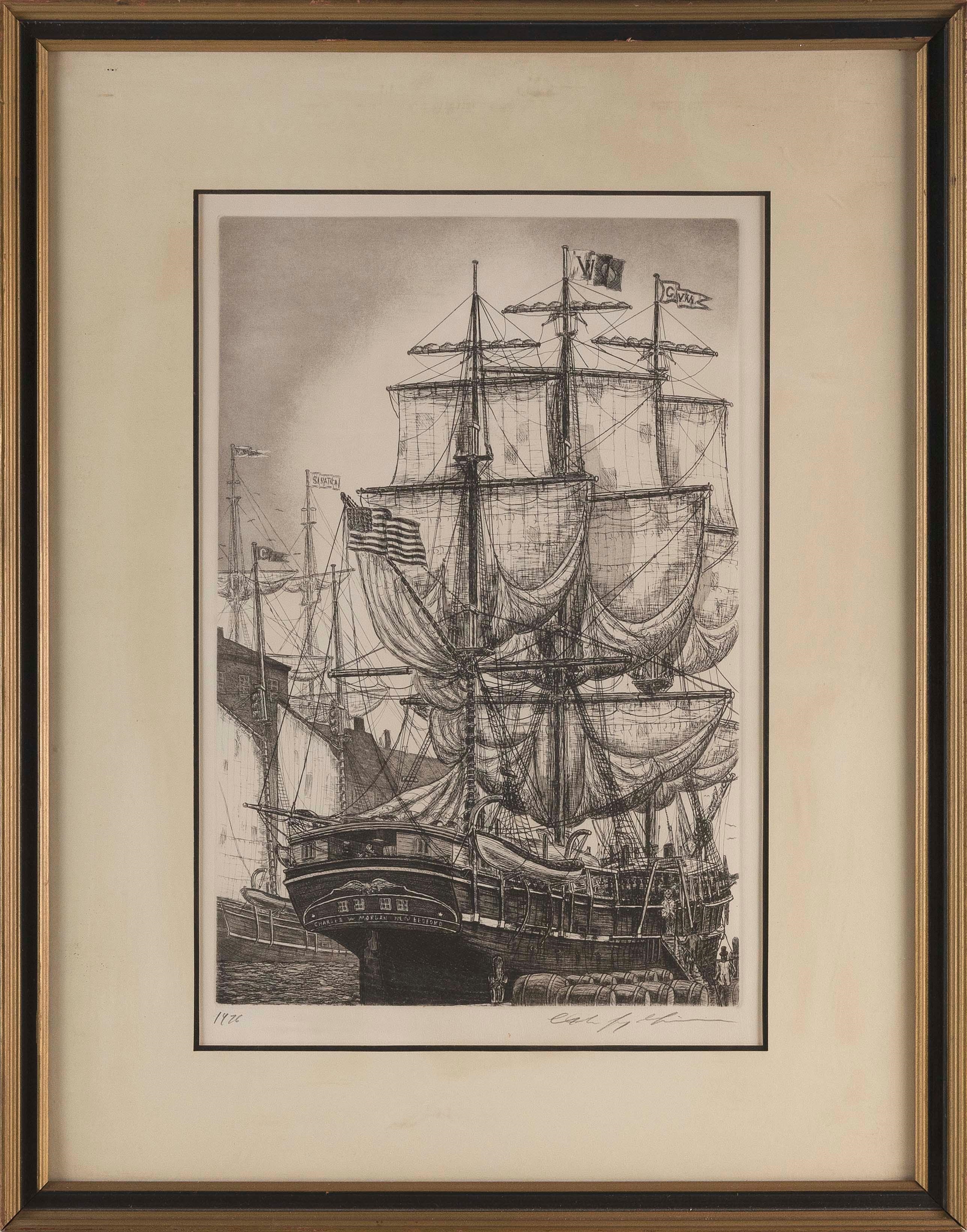 Alan Jay Gaines | Whaler Charles W Morgan and Schooner . | MutualArt