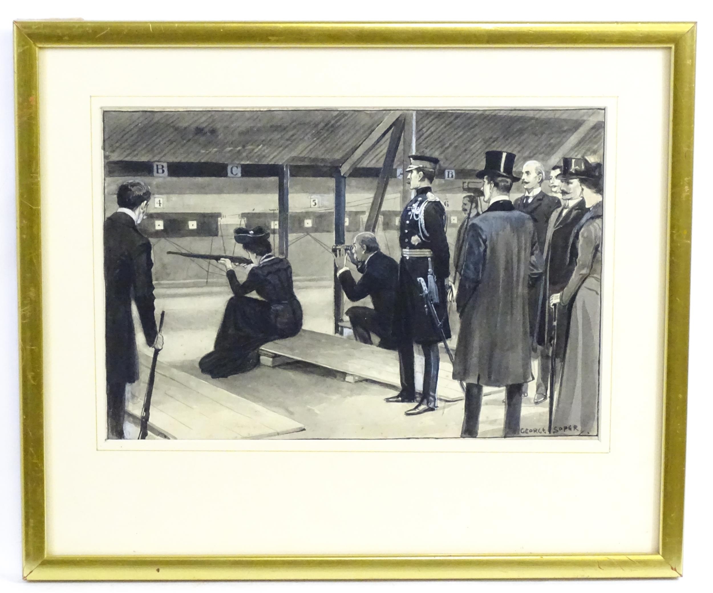 George Soper | Lady Sybil Grey firing the first shot at the Miniature ...