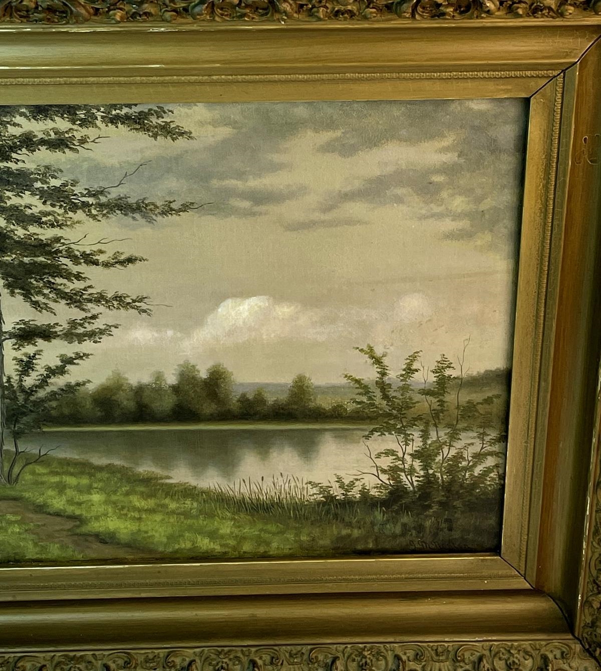 Pouncy John | Dated 1905 Landscape Oil on Canvas Painting FRAMED ...