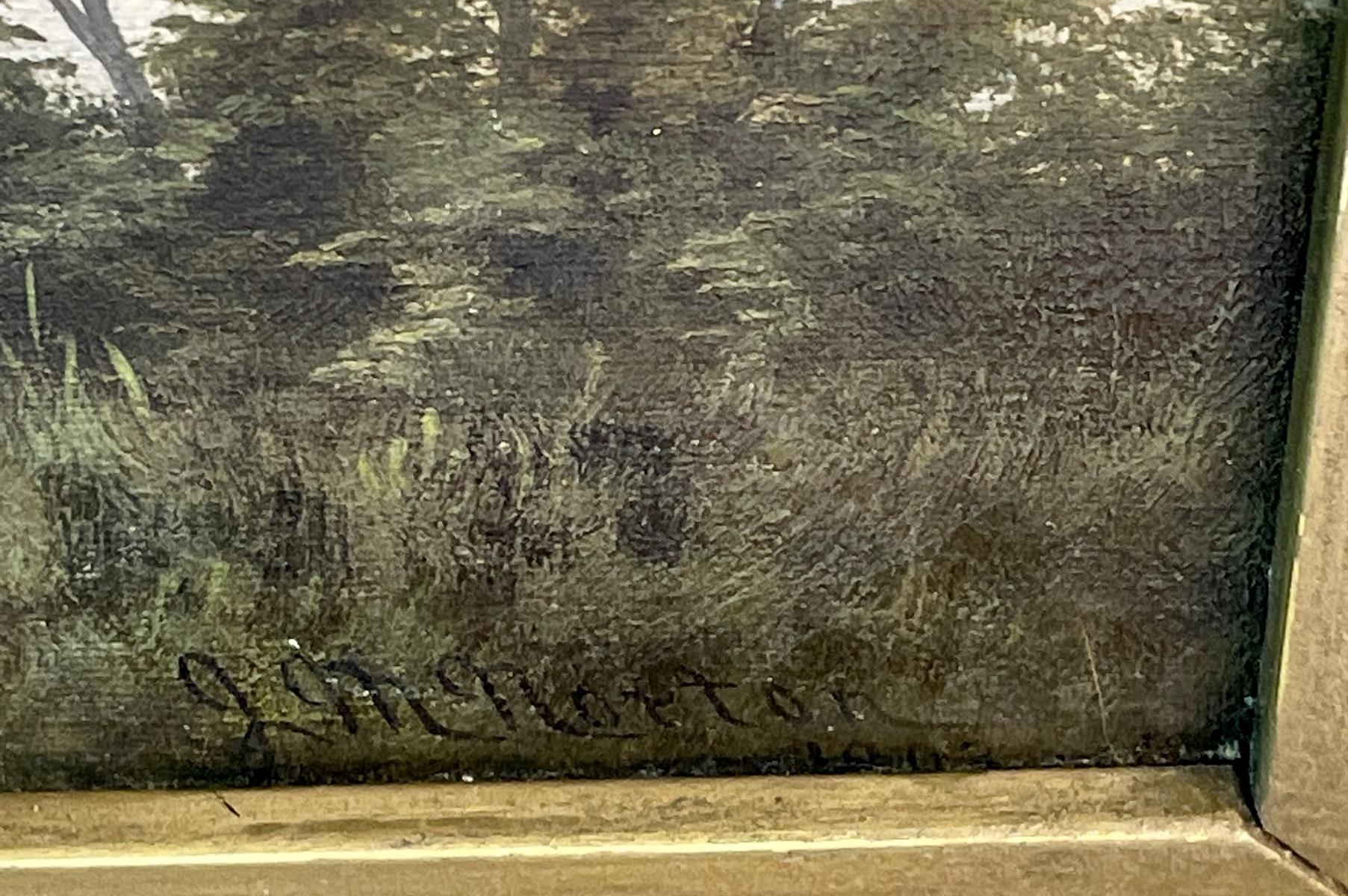 Pouncy John | Dated 1905 Landscape Oil on Canvas Painting FRAMED ...