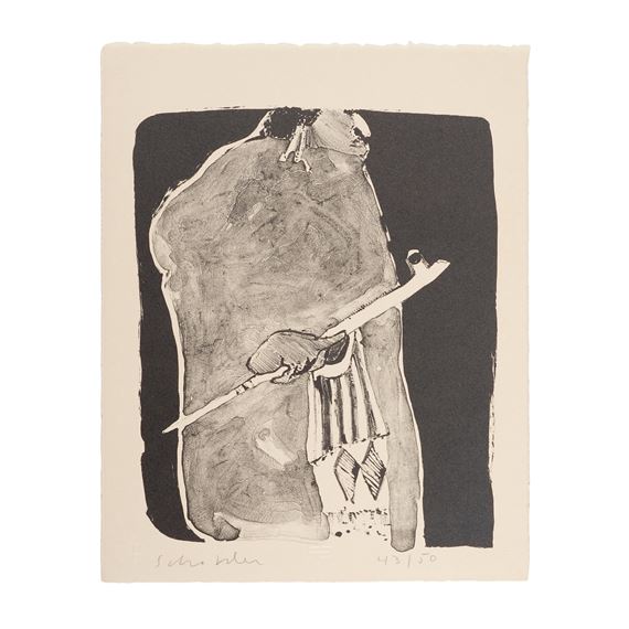 Fritz Scholder | A Fritz Scholder lithograph, Indian with Pipe Bag ...