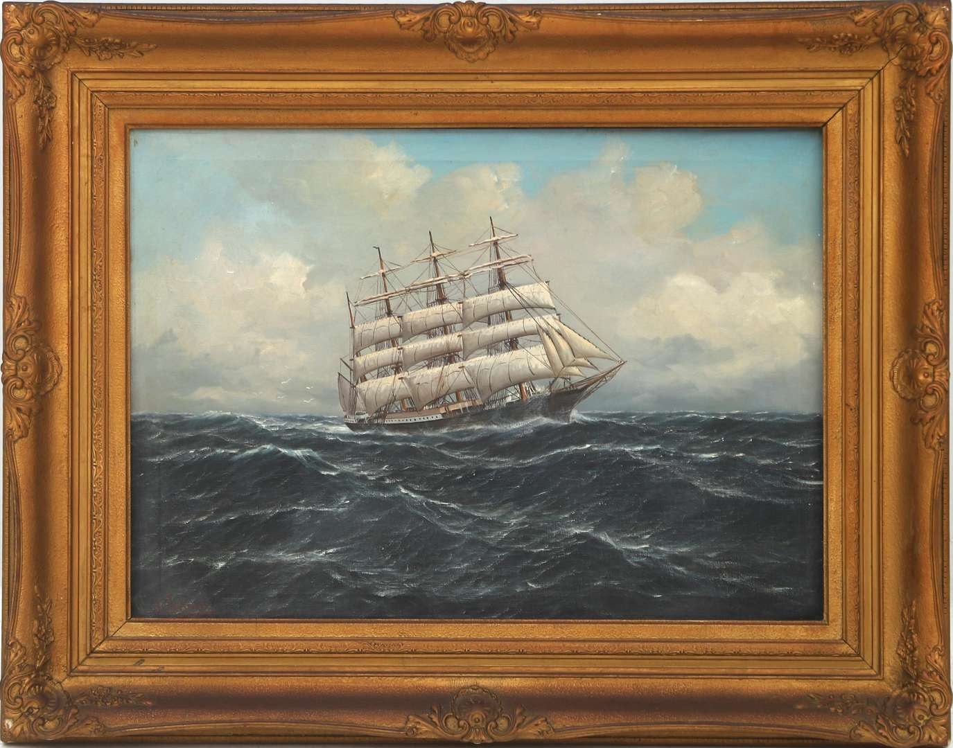 Alfred Gabali | Driemaster op zee | MutualArt