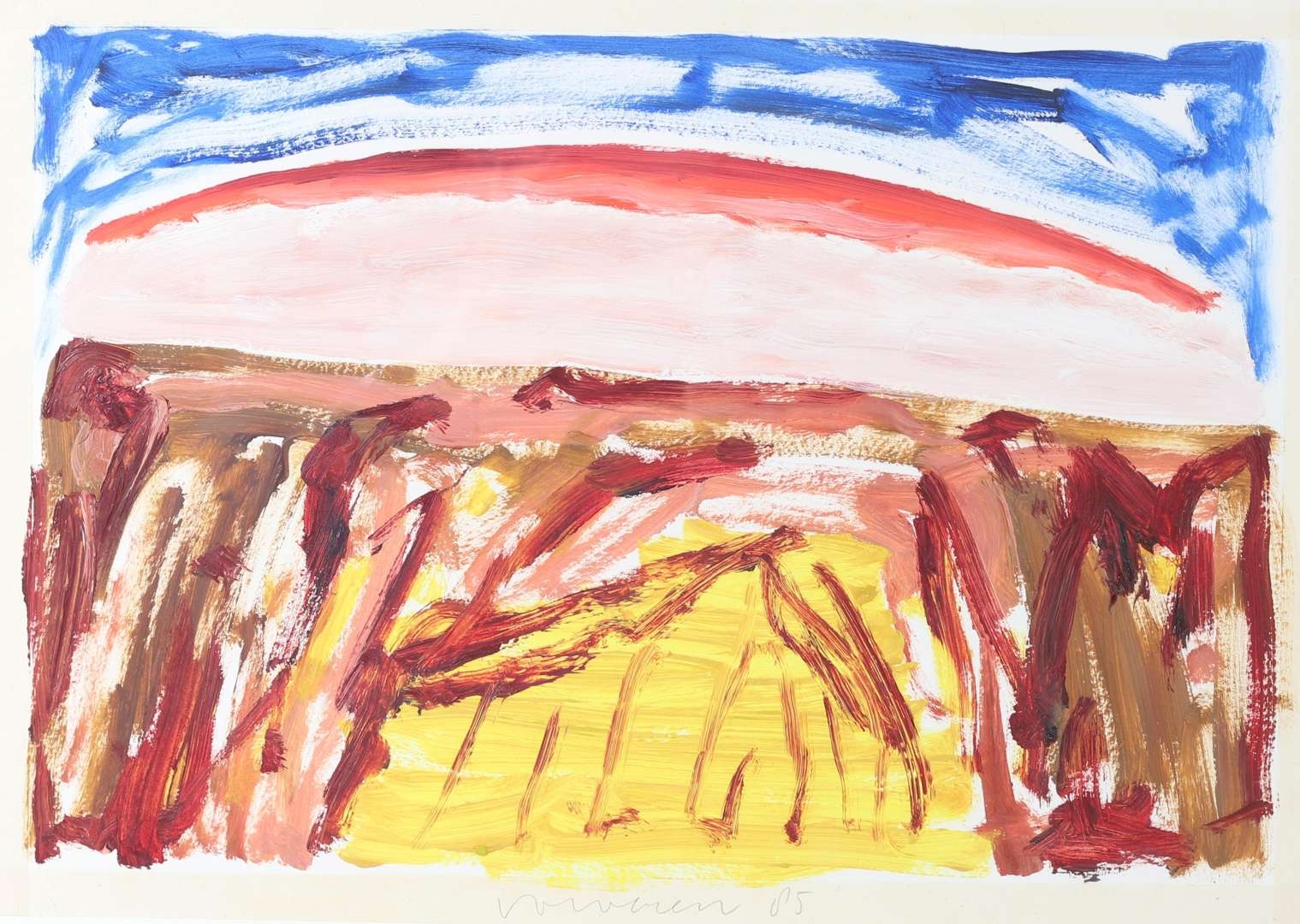 Jelis van Dolderen | Geabstraheerd landschap (1985) | MutualArt