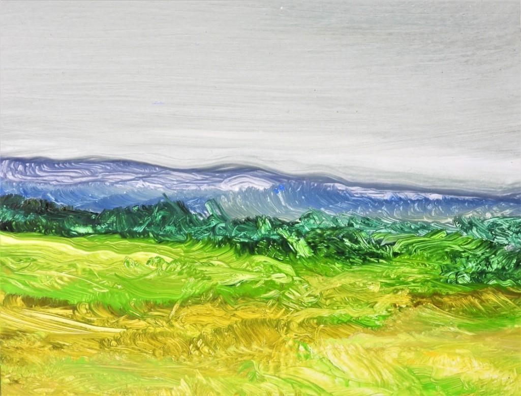 Reginald Pollack | REGINALD POLLACK, OIL ON MASONITE (1988) | MutualArt