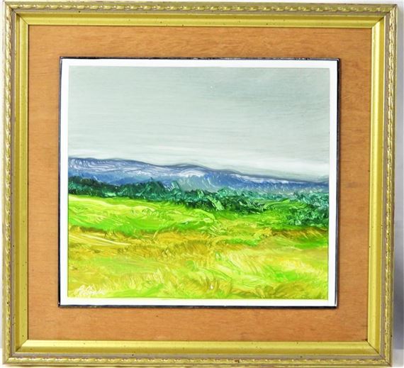 Reginald Pollack | REGINALD POLLACK, OIL ON MASONITE (1988) | MutualArt