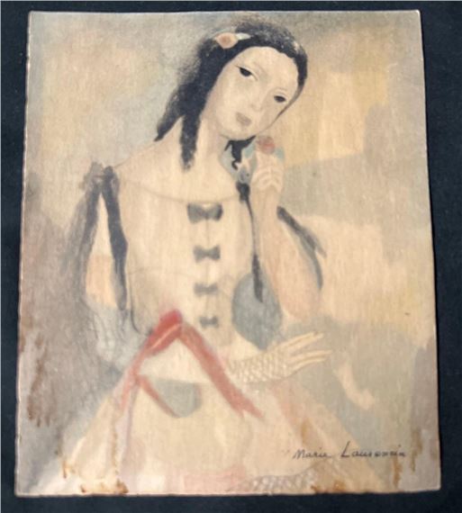 Marie Laurencin | A woman with flower | MutualArt