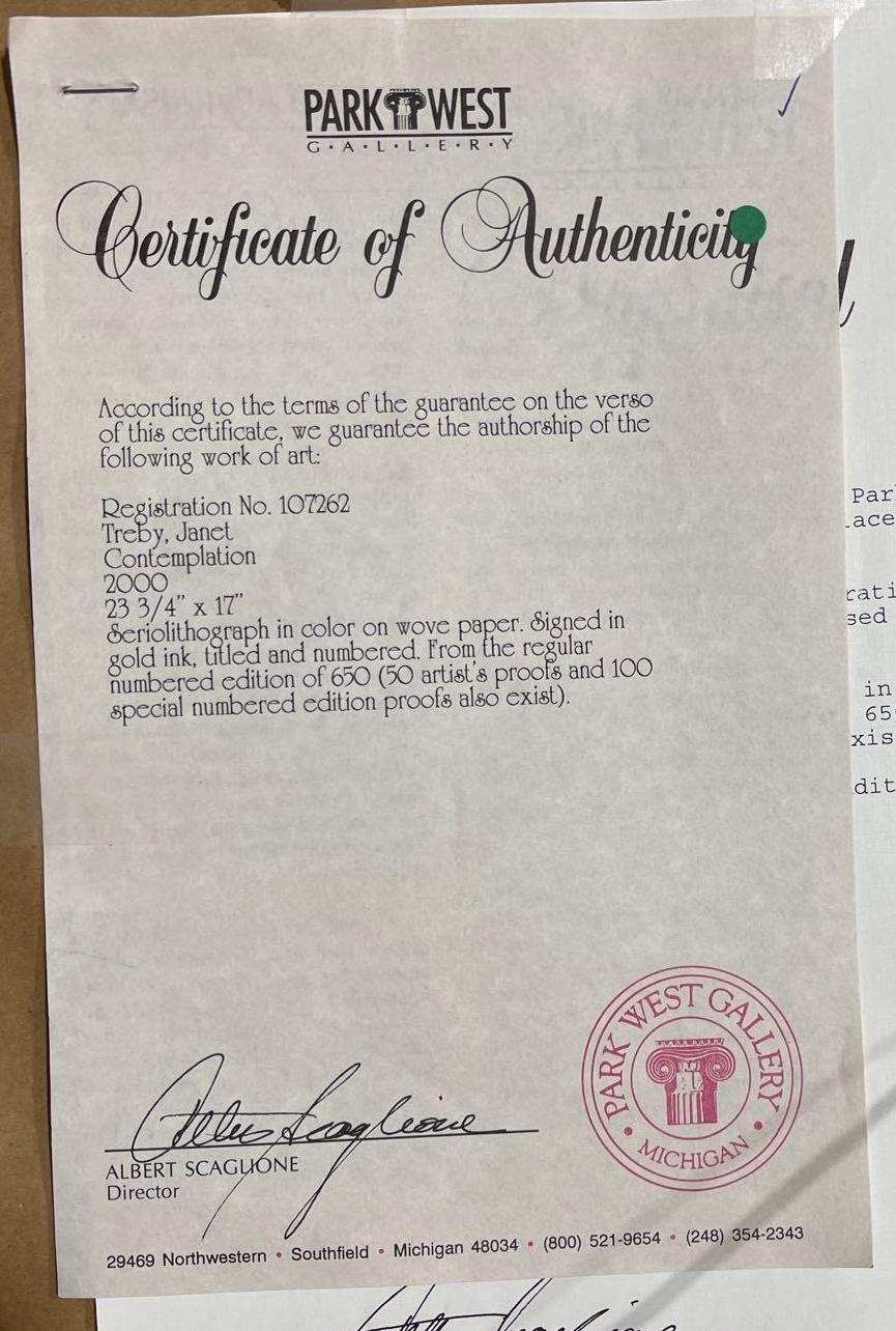 Janet Treby | Treby Janet: Contemplation 2000- Serigraph (2000) | MutualArt