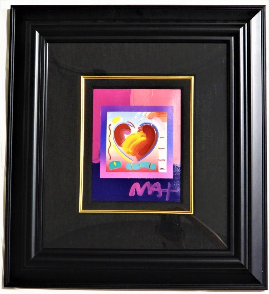 Peter Max | Peter Max Mixed Media Acrylic on paper Heart on Blends 2006 ...