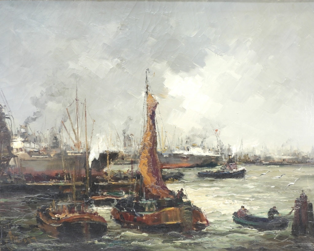 Jan Bévort | depicts an array of ships | MutualArt