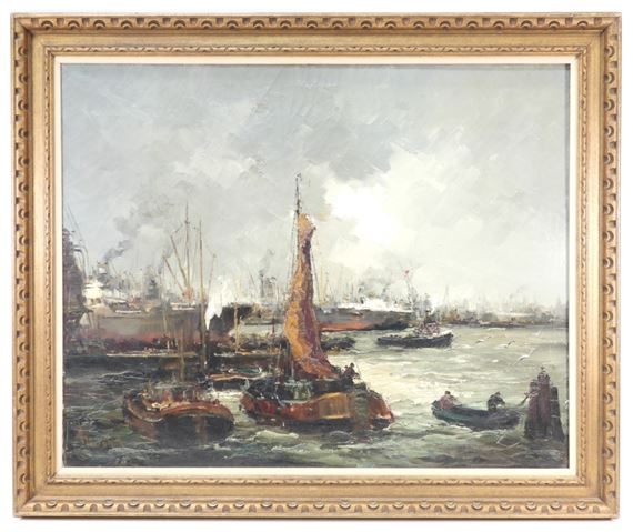 Jan Bévort | depicts an array of ships | MutualArt