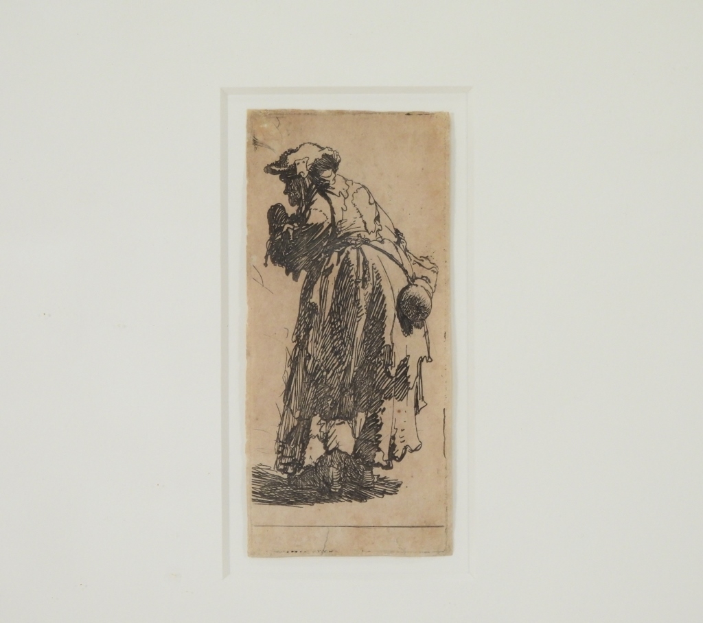 Rembrandt van Rijn | depicting an elderly woman in tattered clothing ...