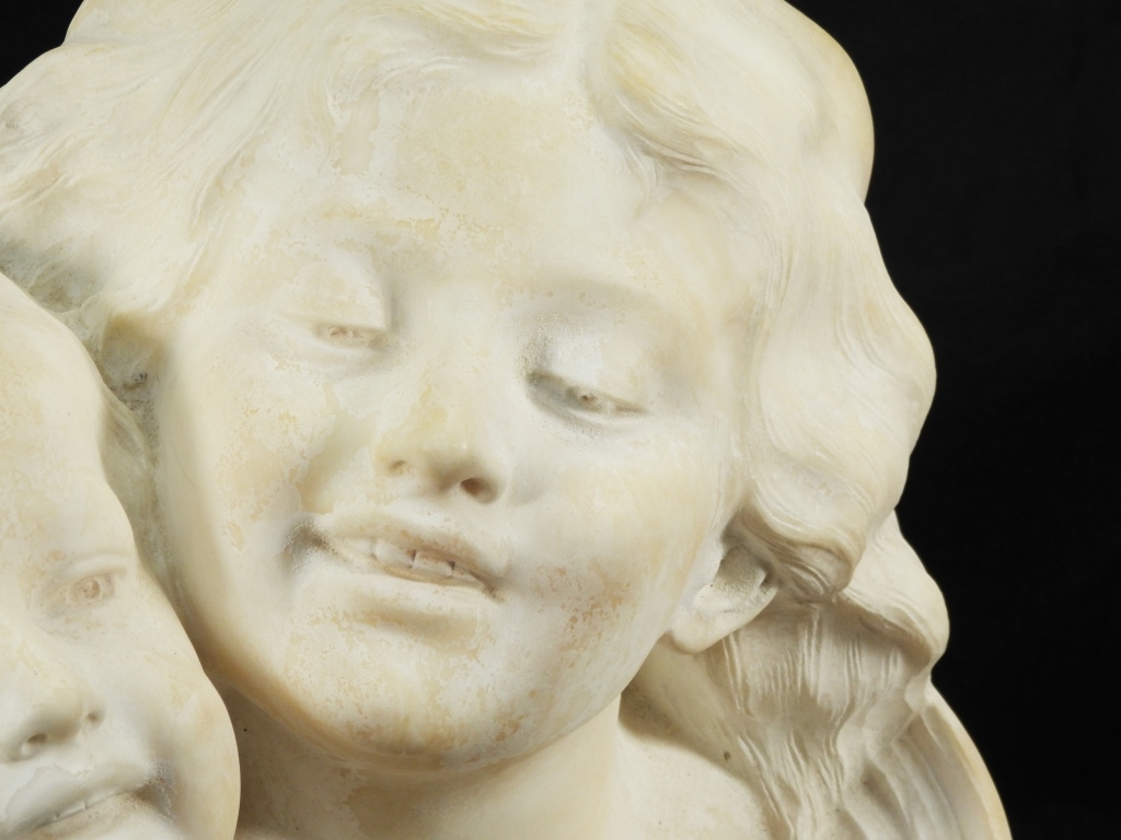 Giuseppe Bessi | Italy 1857-1922 Marble bust depicting a young boy and ...