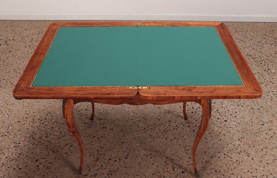 Unknown | French bronze mounted flip top games table in the Louis XV ...