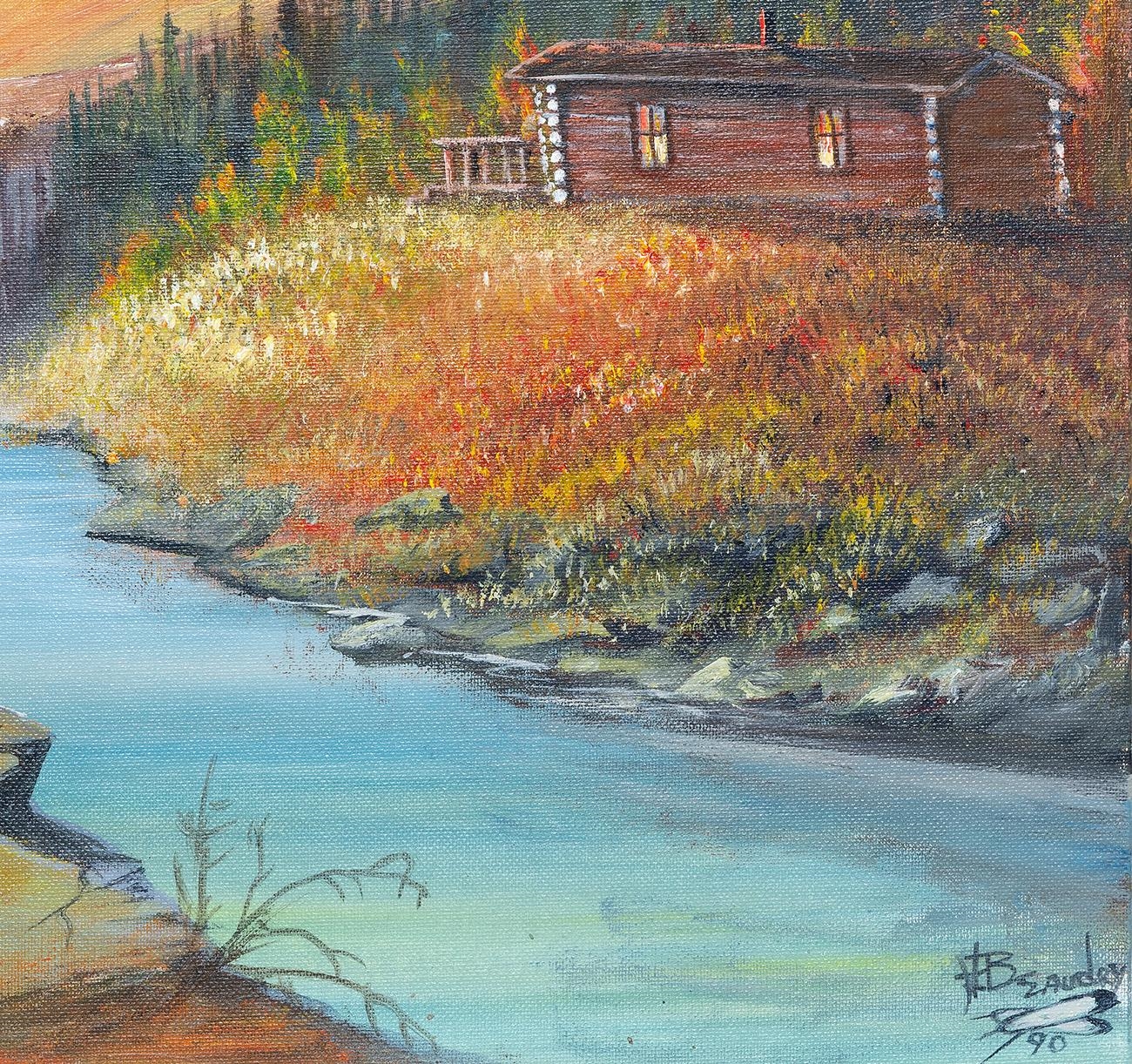 Henry Beaudry | Untitled - Wolves Beside the River | MutualArt