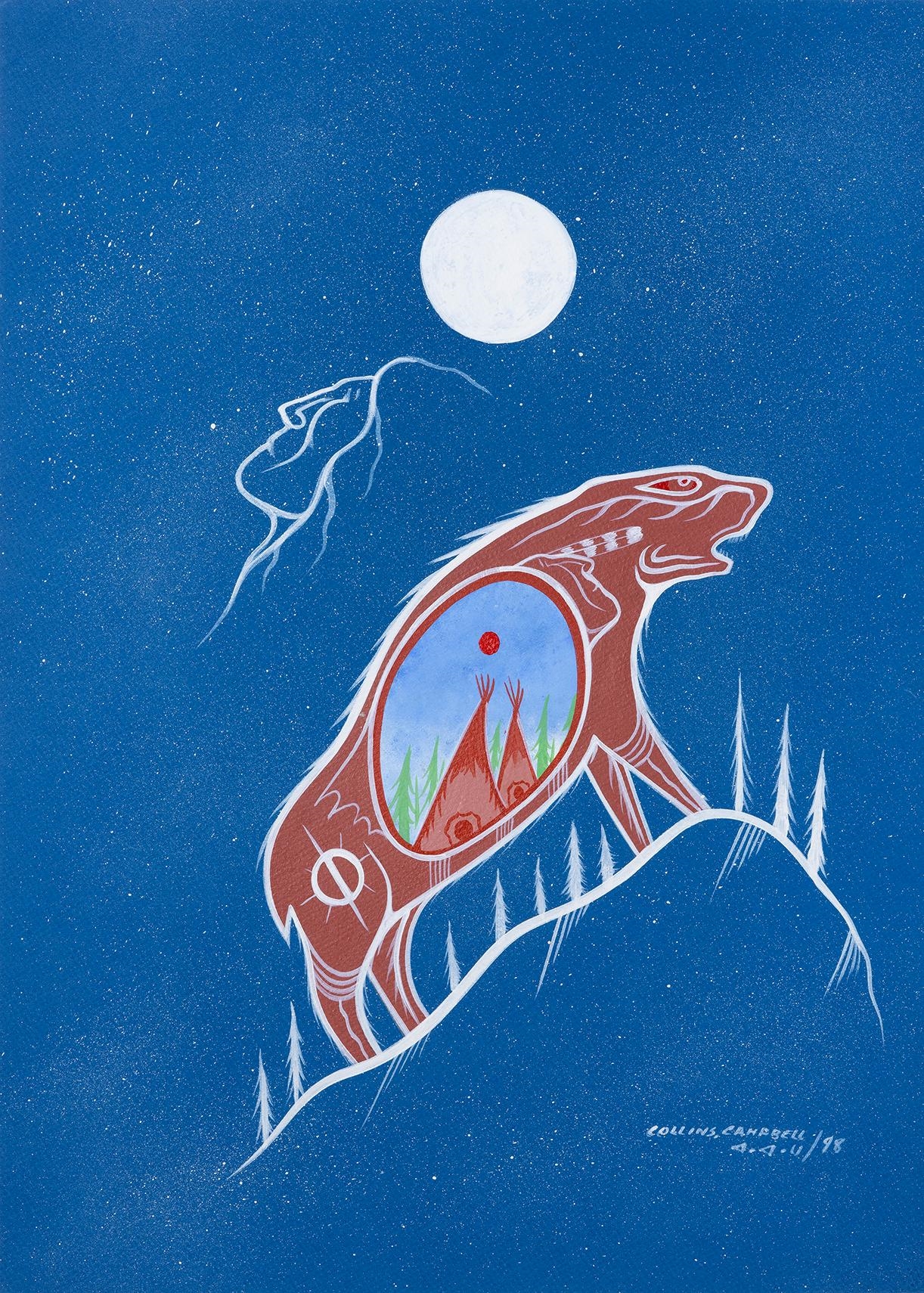 Collins Campbell | Hawk and wolf | MutualArt