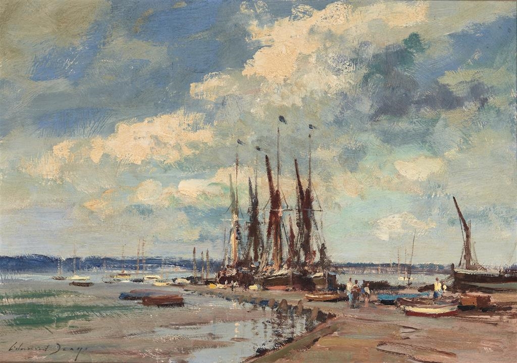 Edward Brian Seago | Barges on Pin Mill Hard | MutualArt