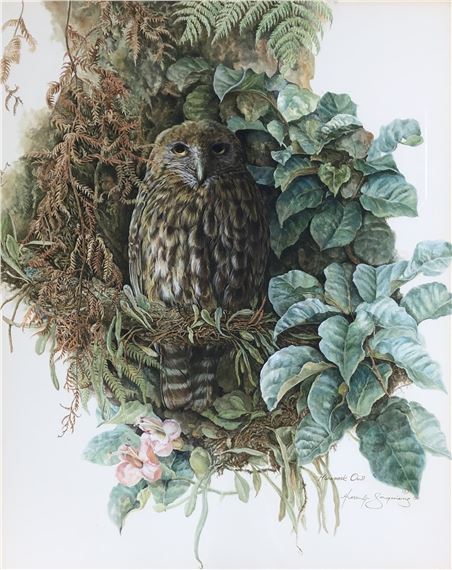 Merrilyn Jaquiery | Morepork Owl | MutualArt