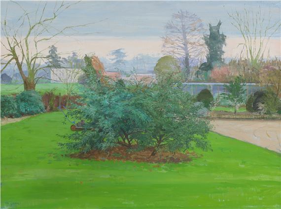 Margaret Green | View of a garden possibly the artists home near ...