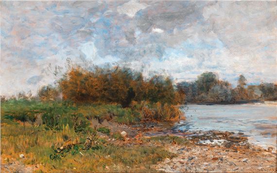 Géza Mészöly | A River Landscape | MutualArt