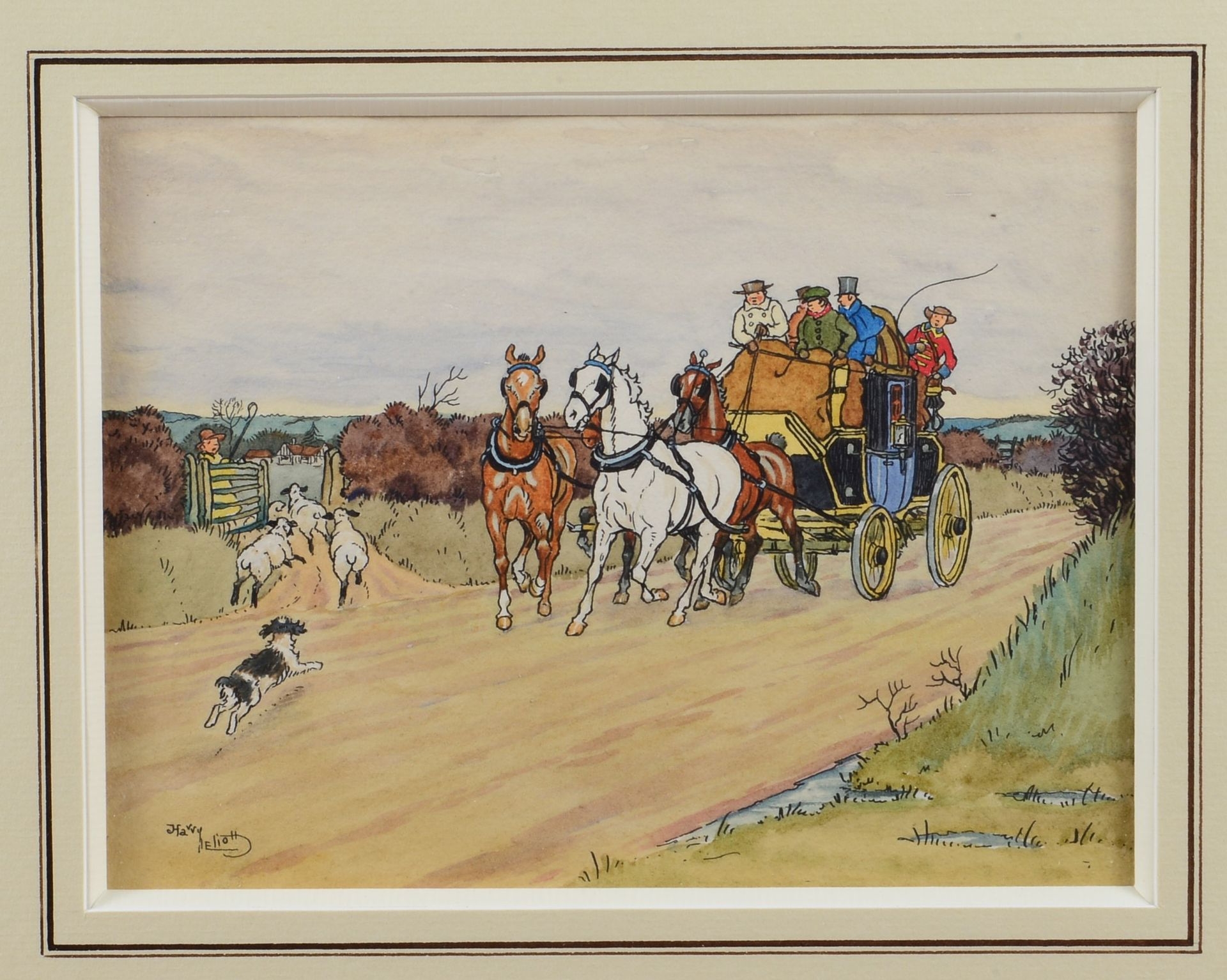 Harry Eliott | Diligence and Sheep Flock | MutualArt