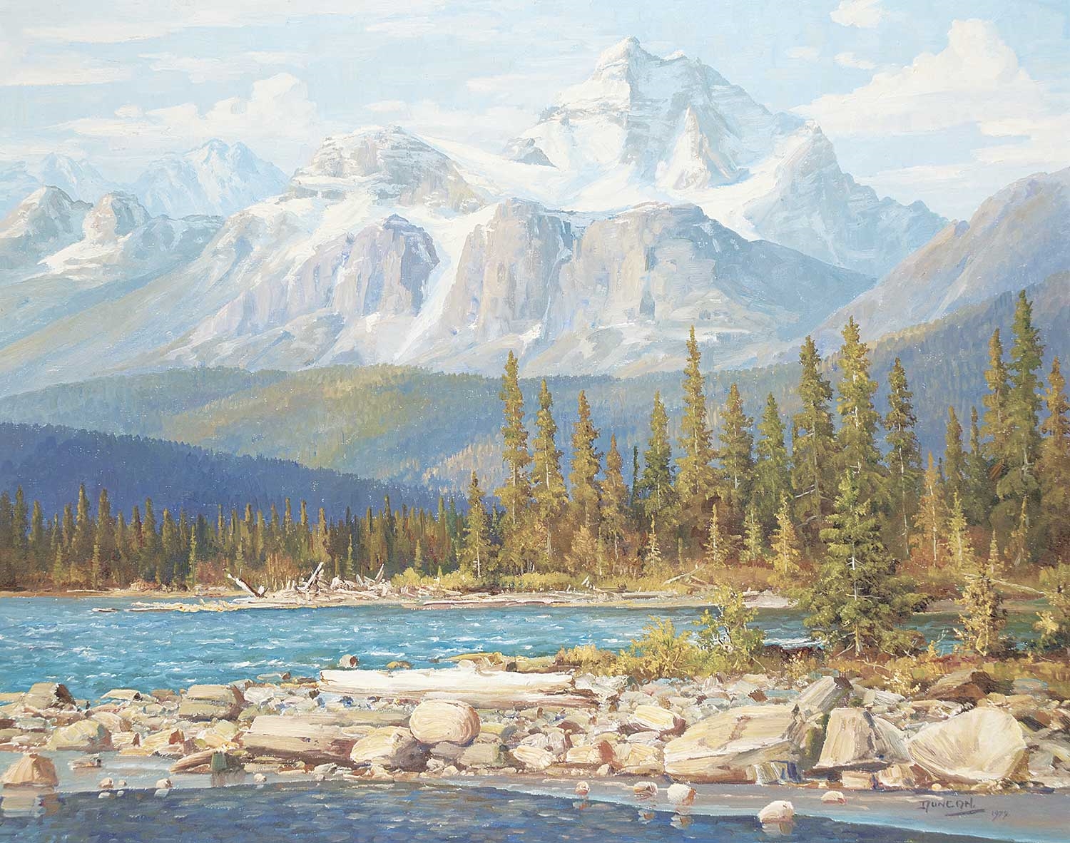 Duncan Mackinnon Crockford | Mt. Fryatt and Athabasca River, Alberta ...