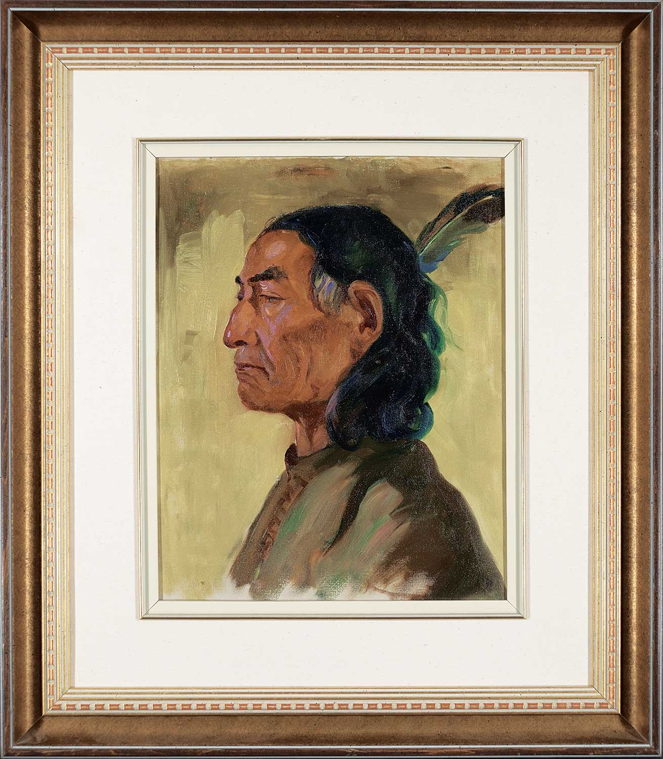 Nicholas de Grandmaison | Untitled - Portrait of a Man with Feather ...