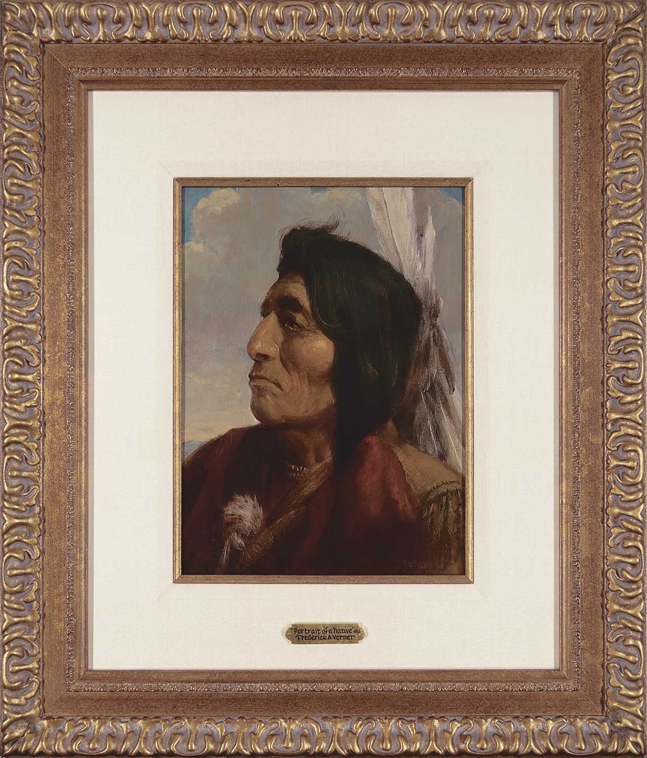 Frederick Arthur Verner | Portrait of a Native (1883) | MutualArt