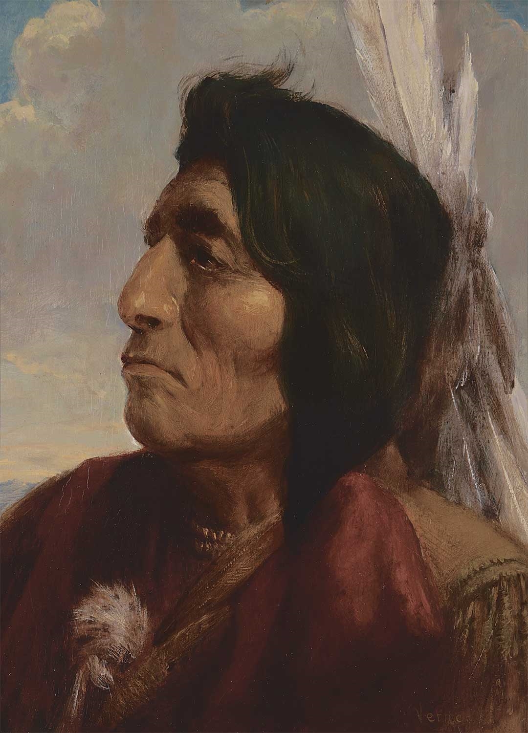 Frederick Arthur Verner | Portrait of a Native (1883) | MutualArt